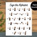 Sign Language Alphabet Poster, ASL Classroom Poster, American Sign ...