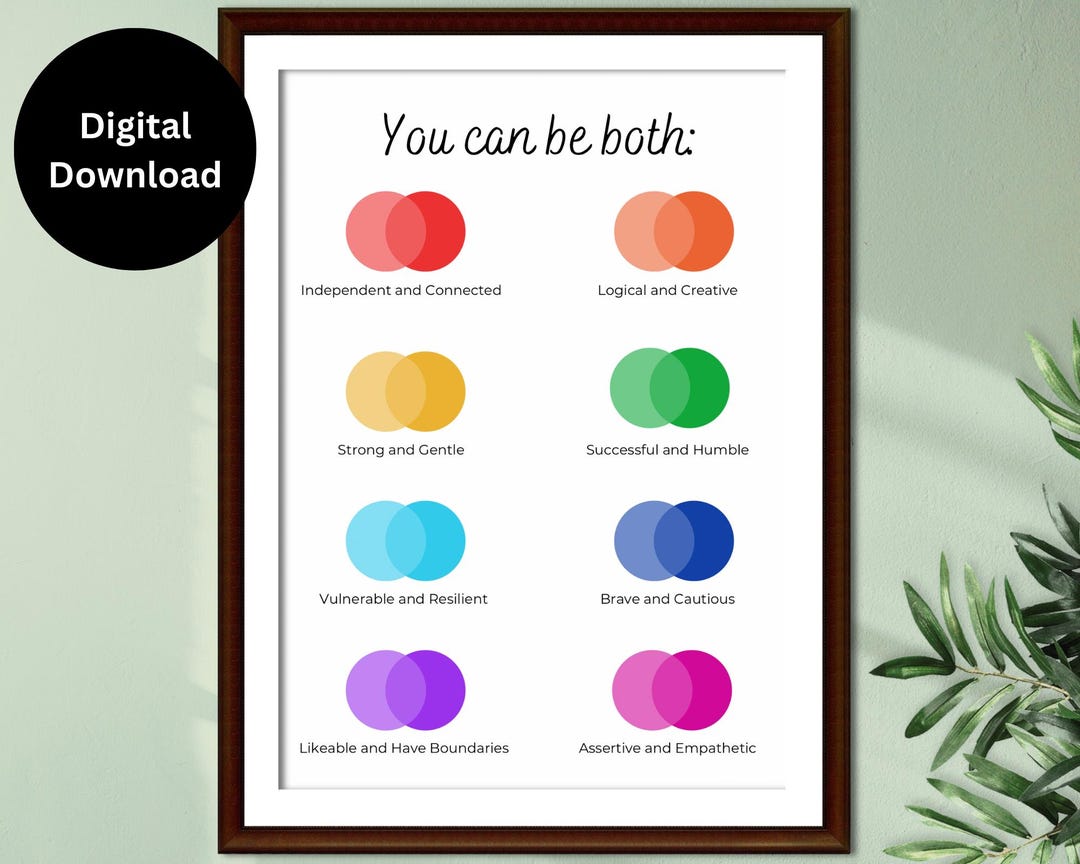 You Can Be Both Poster, Duality Poster, Printable Digital Download ...