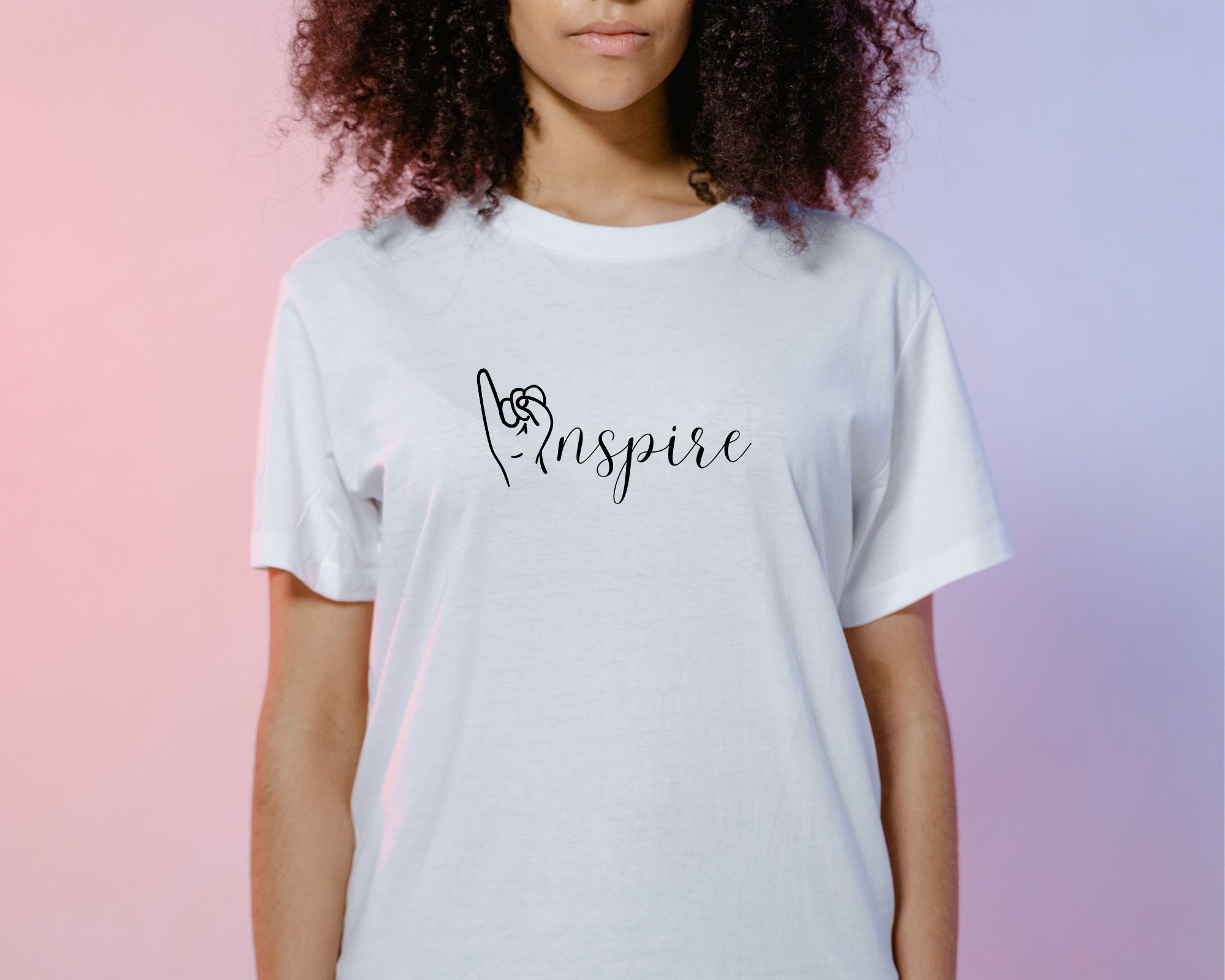 Sign Language SVG File for Cricut, Inspire SVG Design File, Inclusion ...