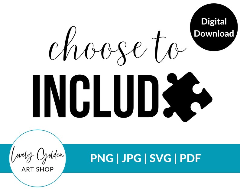 Choose to Include SVG File for Cricut, Choose to Include PNG, Autism ...