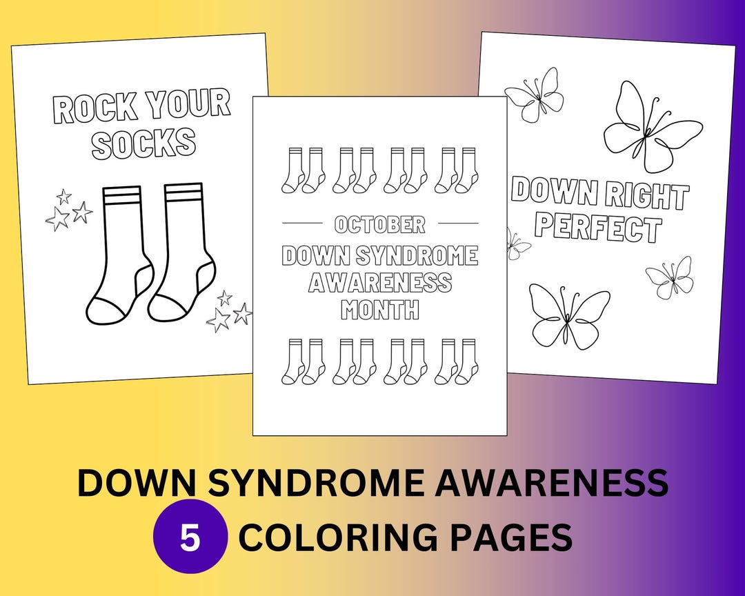 5 Down Syndrome Awareness Coloring Pages, Down Syndrome Awareness Month ...
