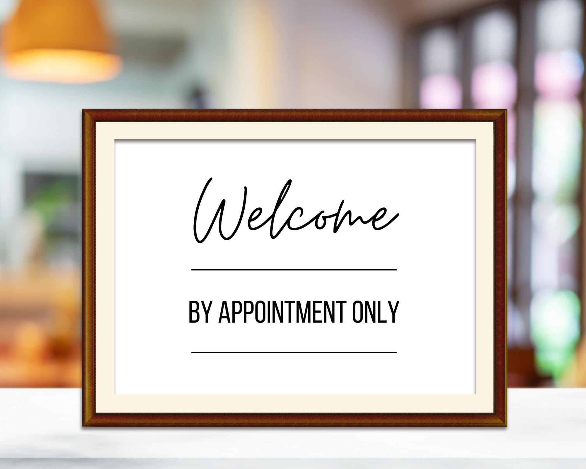 Printable Welcome Please Have a Seat Signs, Reception Front Desk Signs ...