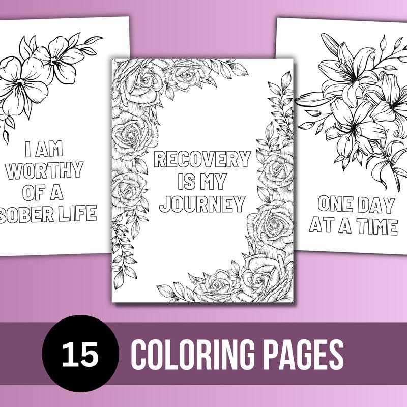 Recovery Coloring Pages - Etsy