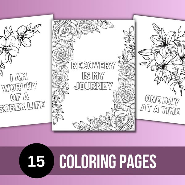 Recovery Coloring Pages - Etsy