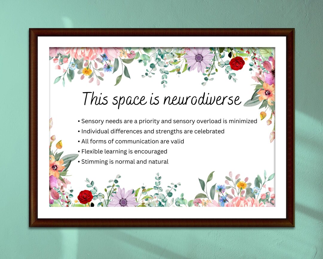 This is a Neurodiverse Space Poster, Neurodiversity Print ...