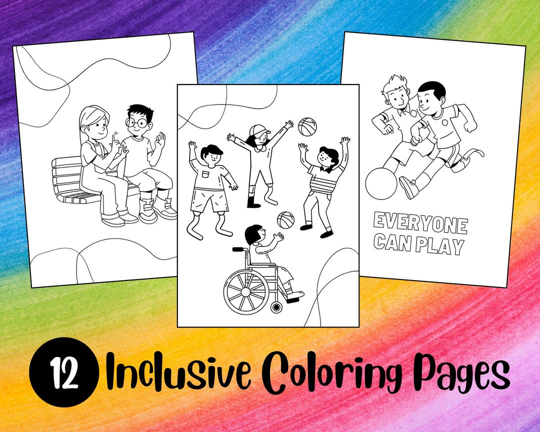 Printable Inclusive Coloring Page of a Child in a Wheelchair, Inclusive ...