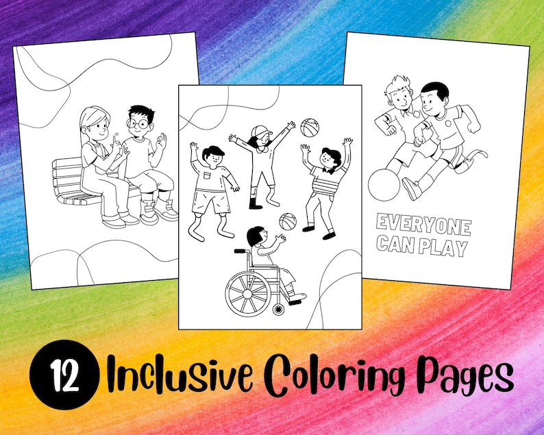 Printable Inclusive Coloring Page of a Child in a Wheelchair, Inclusive ...
