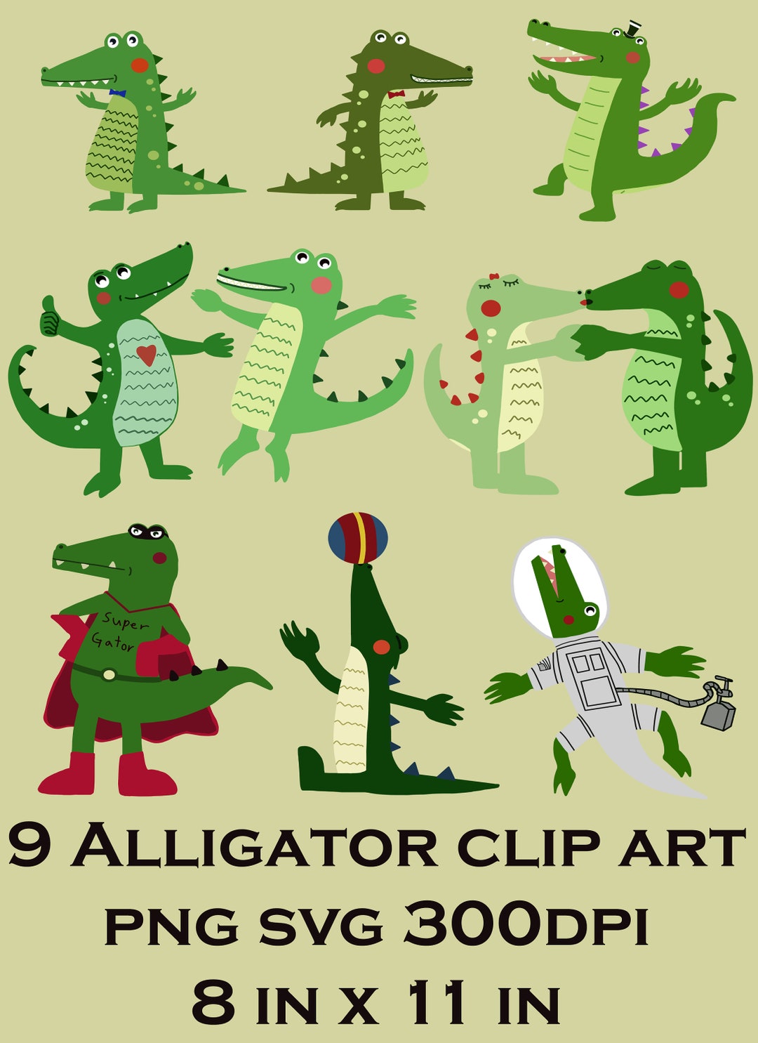 Alligator Clipart, Alligator PNG, Alligator SVG, Alligator Silhouette ...