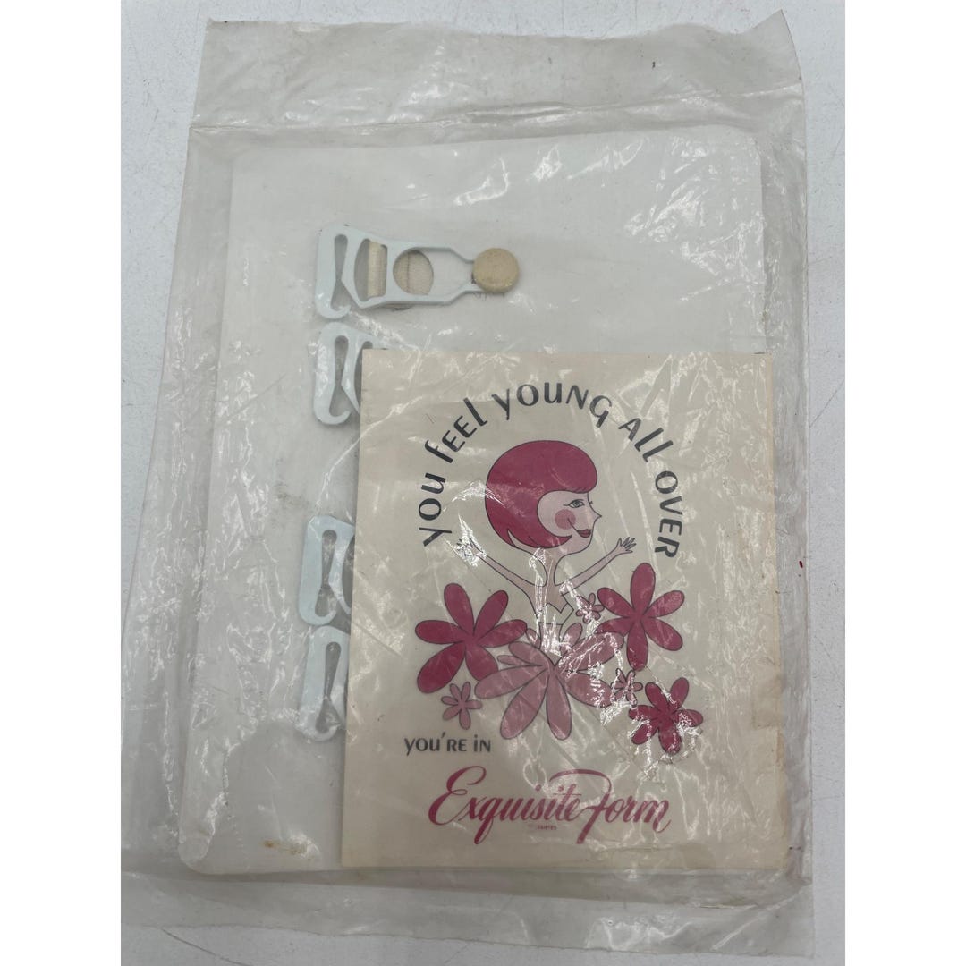 Vintage Exquisite Form Garter Belt Snaps White Set of 4 in Original ...