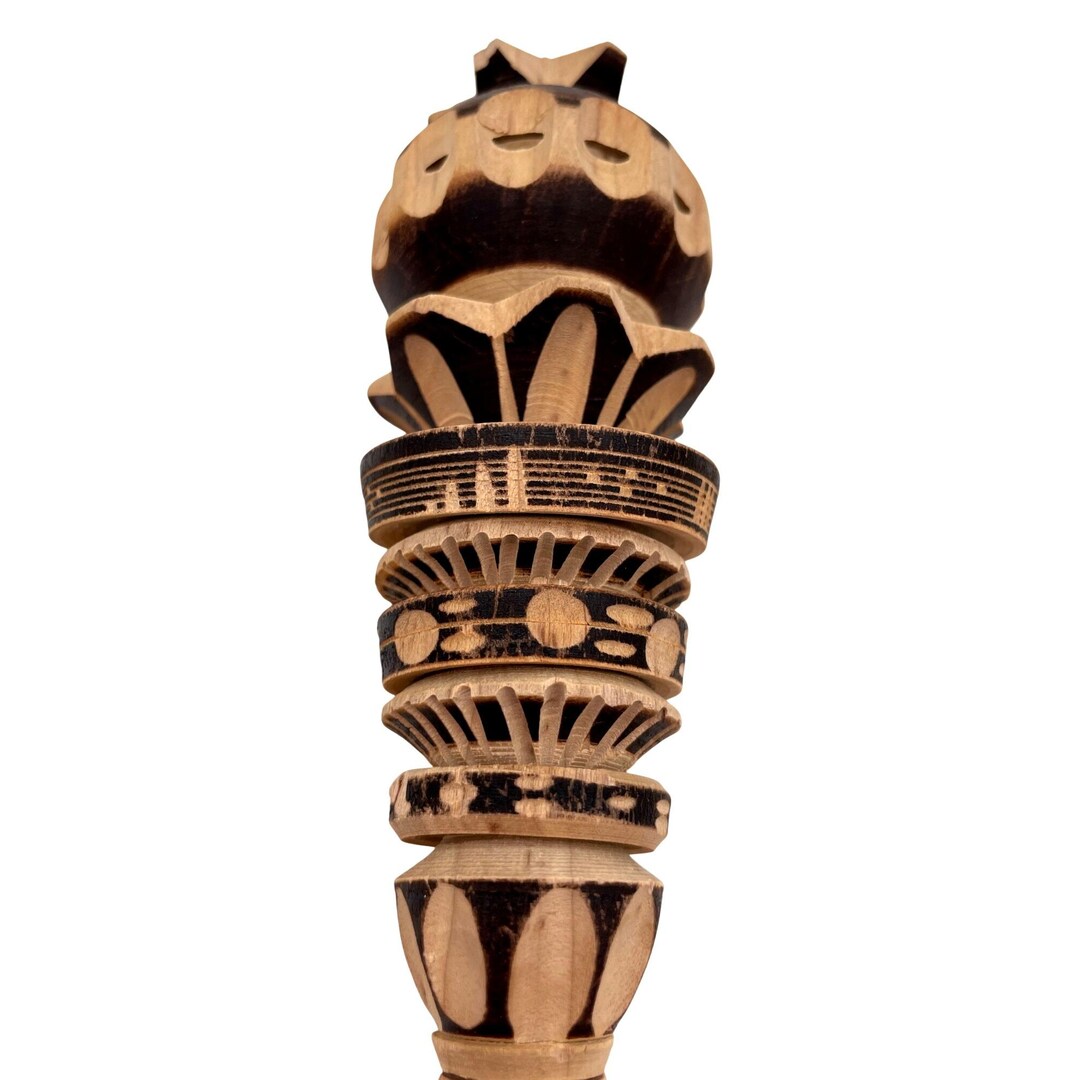 Hand-carved Wooden Mexican Molinillo Whisk Authentic Tool for Frothy ...