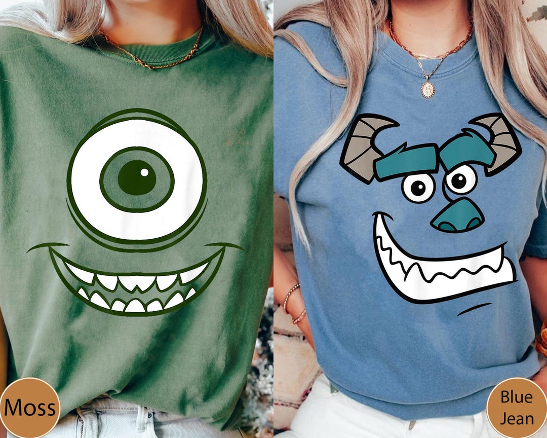 Monster Inc Face Halloween Costume Comfort Colors Shirt, Monster Inc ...