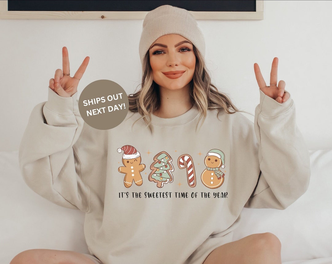 Christmas Gingerbread Cookie Sweatshirt, Gingerbread Lover Gift, Xmas ...