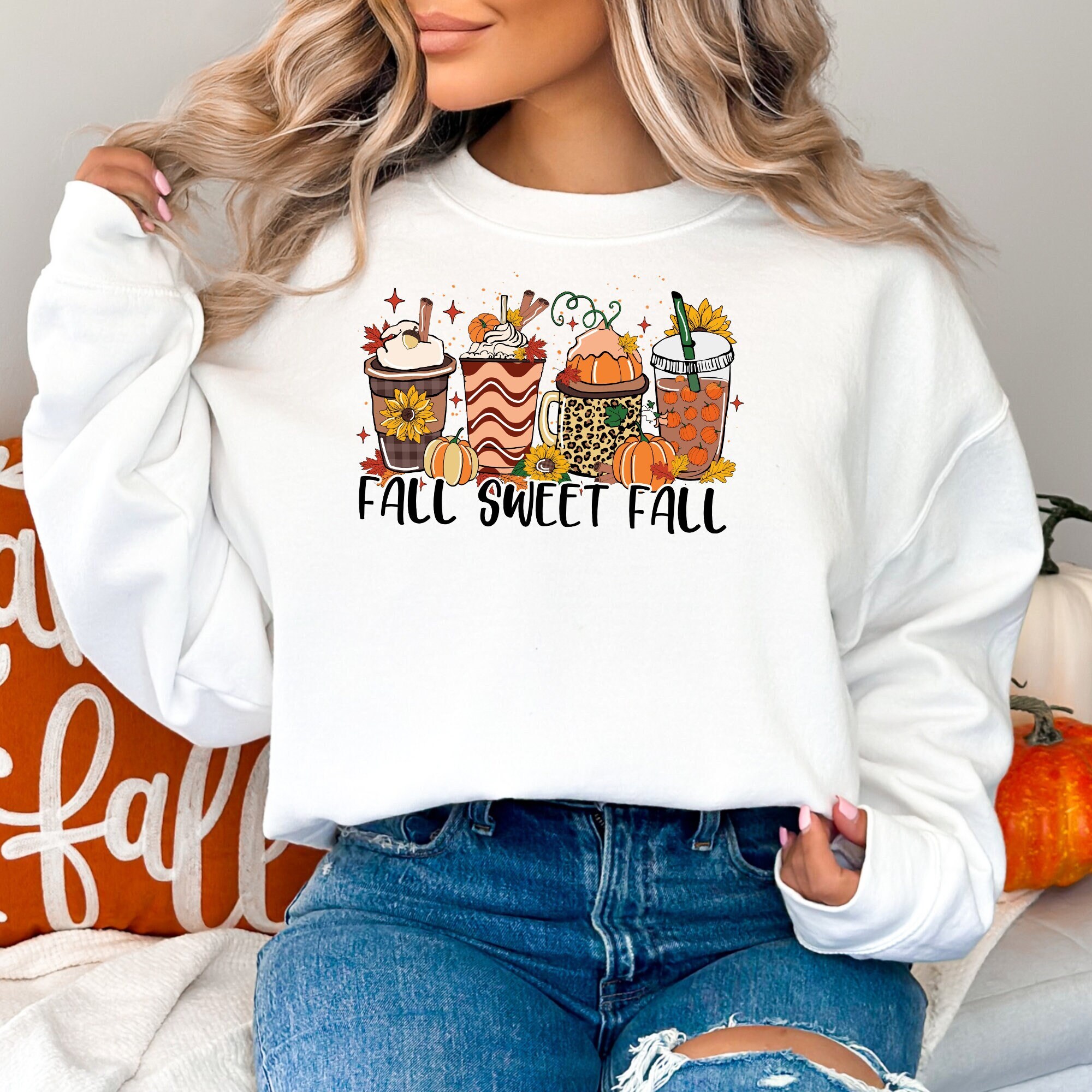 Fall Coffee Shirt, Fall Shirts for Women ,fall Sweet Fall Sweater, Tis ...