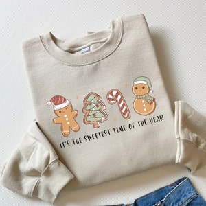 Christmas Gingerbread Cookie Sweatshirt, Gingerbread Lover Gift, Xmas ...