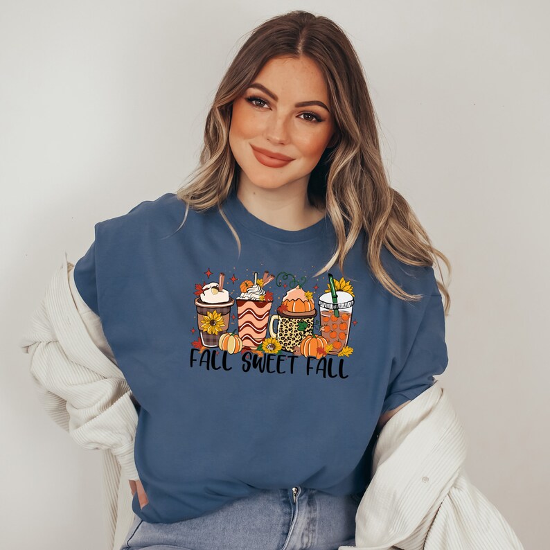 Fall Coffee Shirt, Fall Shirts for Women ,fall Sweet Fall Sweater, Tis ...