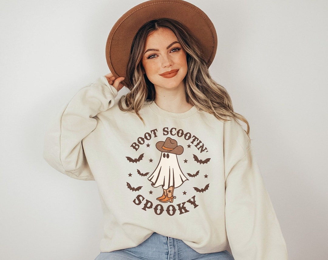 Boot Scootin Spooky Sweatshirt, Halloween Sweatshirt , Cute Spooky ...