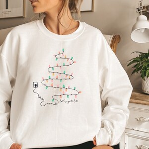 Christmas Lights Sweatshirt, Funny Christmas Sweatshirt, Christmas Tree ...