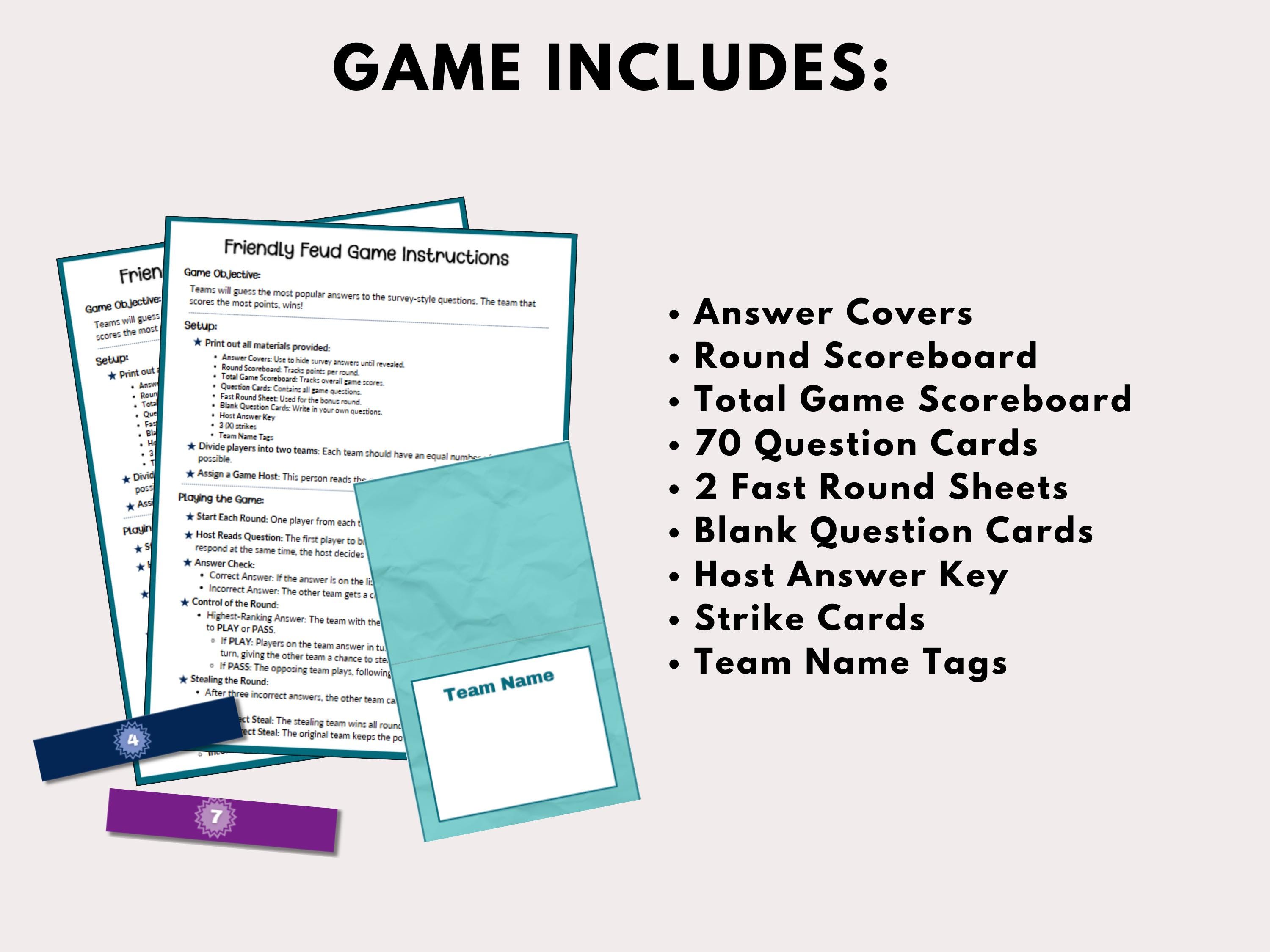 Bible Friendly Feud, Bible Feud, Fun Christian Games, Church Friendly ...
