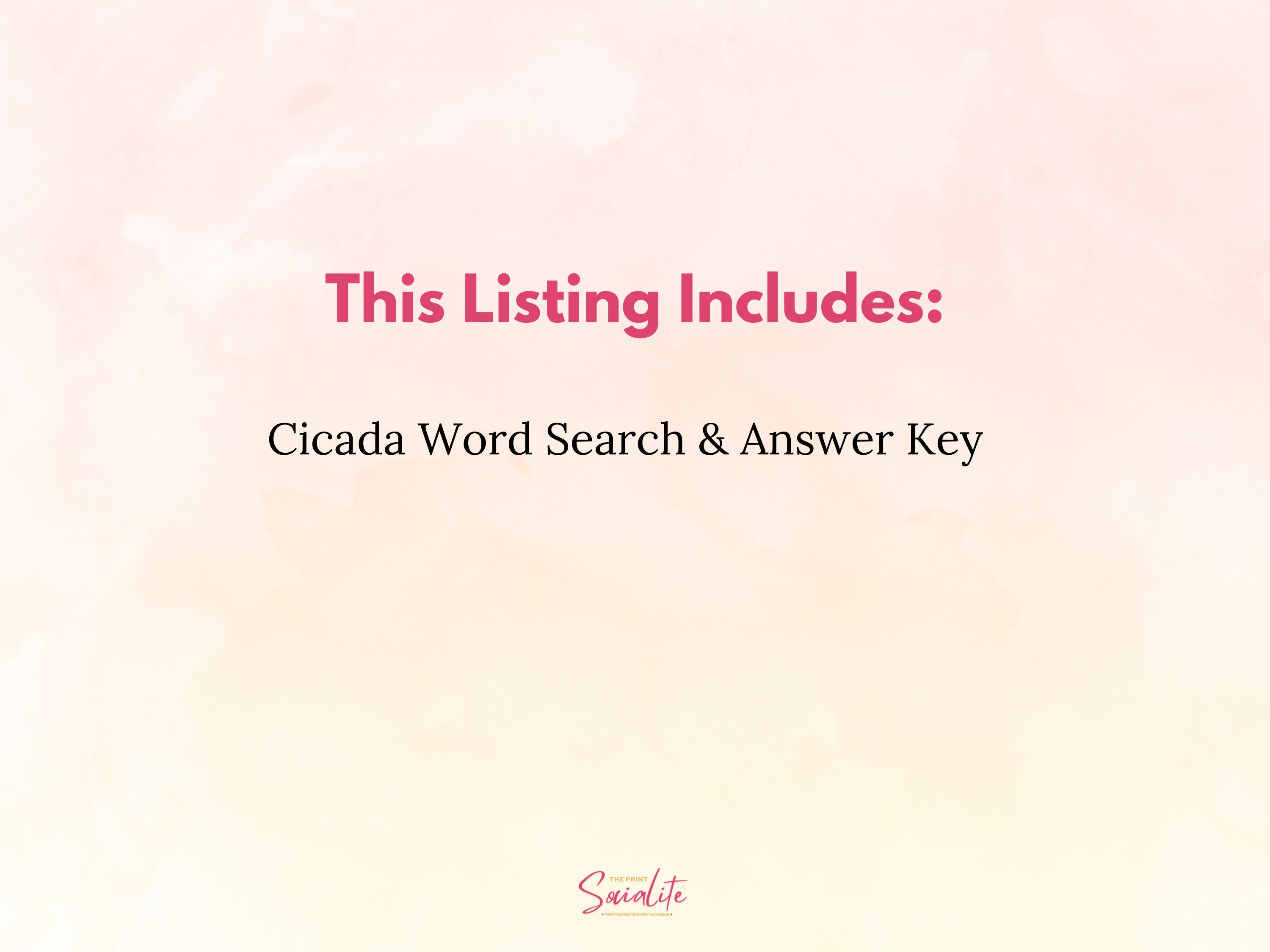 Cicada Word Search, Kids Summer Activity, Cicada Quiz, Homeschool ...