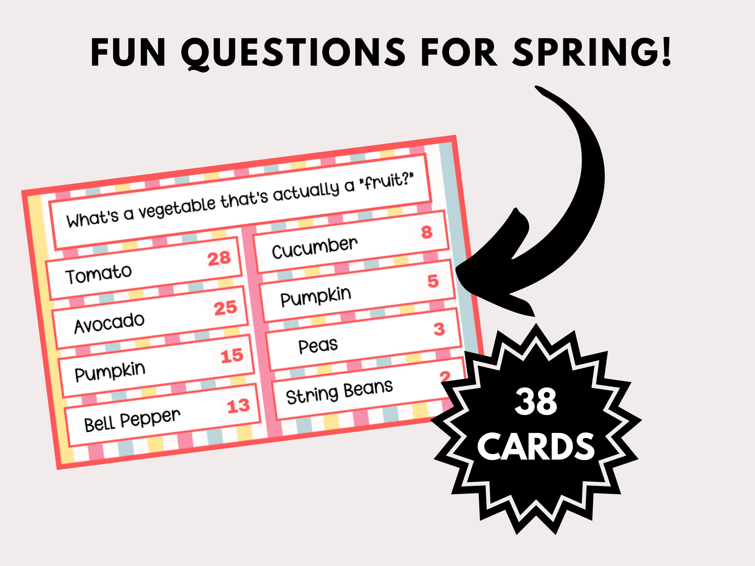 Spring Friendly Feud Game, Spring Party Game, Spring Family Games ...