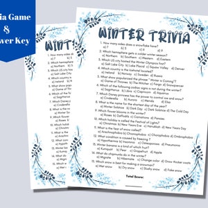 Winter Trivia Game, Printable Winter Party Games, Wintertime Activities ...