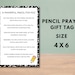 Pencil Prayer, Back to School Prayer Pencil, Pencil Prayer Cards ...