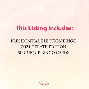 2024 September Presidential Election Debate Bingo, 2024 Presidential ...