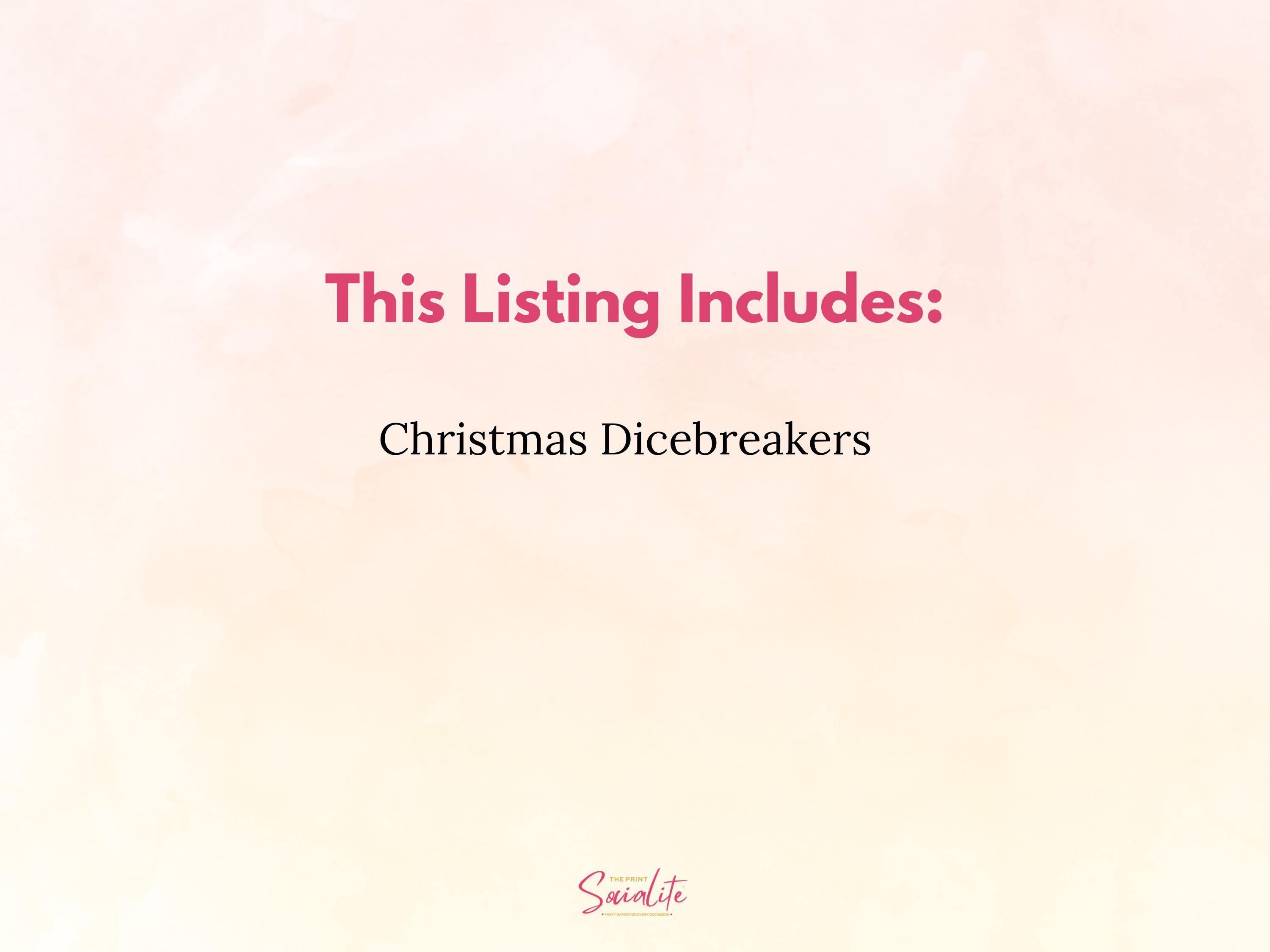 Christmas Icebreaker, Christmas Dice Game, Christmas Table Talk ...