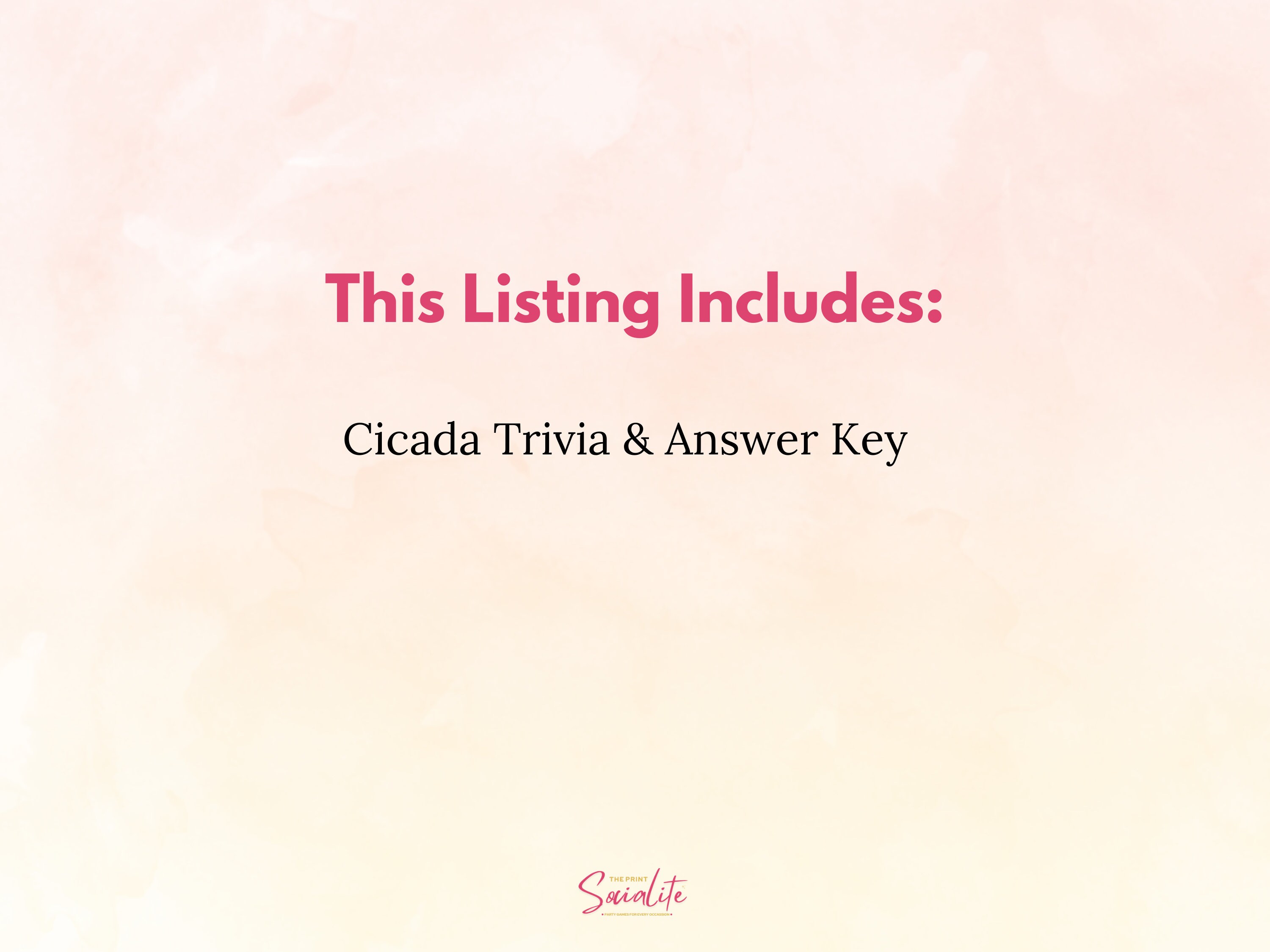 Cicada Trivia, Cicada Summer Activity, Cicada Quiz, Homeschool ...