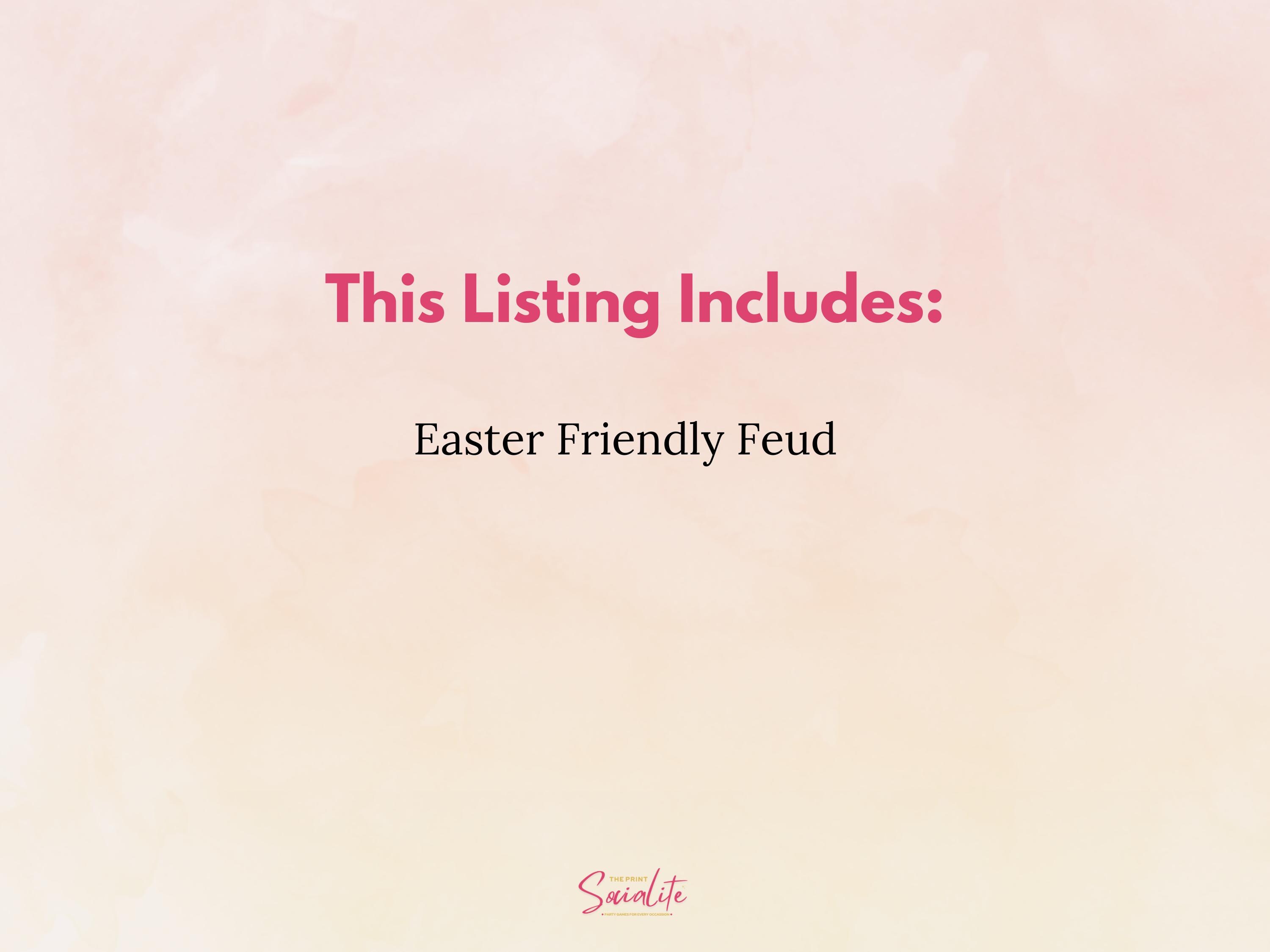 Easter Friendly Feud Game, Easter Party Game, Easter Family Game ...