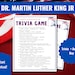 MLK Trivia, Martin Luther King Jr Trivia, Printable Game, Classroom ...