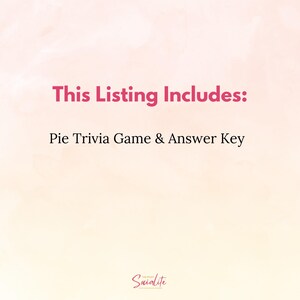 Pie Trivia, Dessert Trivia, Food Trivia, Pi Day Game, Pie Day Trivia ...