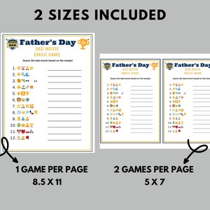 Father's Day Emoji Game, Father's Day Activity for Kids, Family, Dad ...
