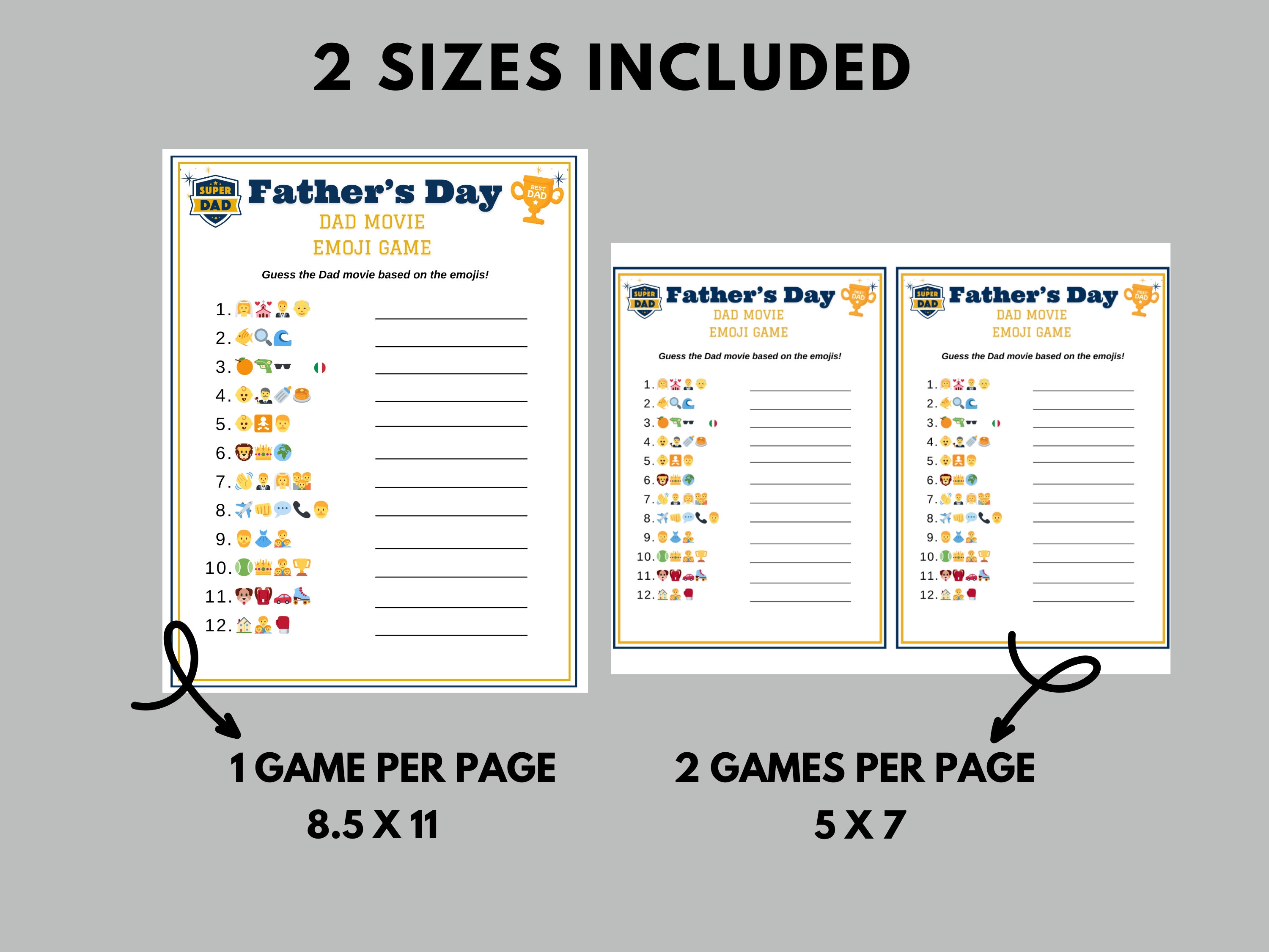 Father's Day Emoji Game, Father's Day Activity for Kids, Family, Dad ...