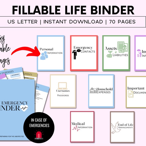 Emergency Preparedness Binder - Etsy