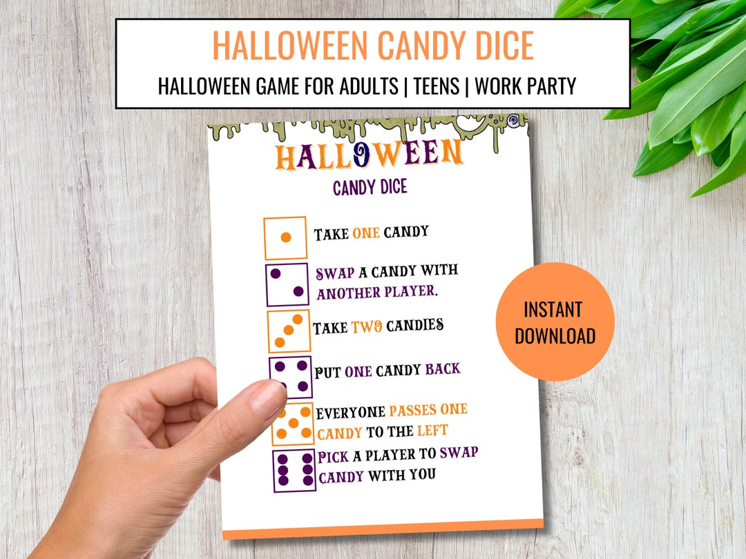Halloween Candy Dice Game, Halloween Candy Game, Halloween Games for ...