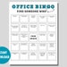 Office Bingo Game, Coworker Bingo, Work Icebreaker, Employee Get to ...