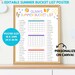 Personalized Summer Bucket List Poster, Editable Template, Kids Summer ...