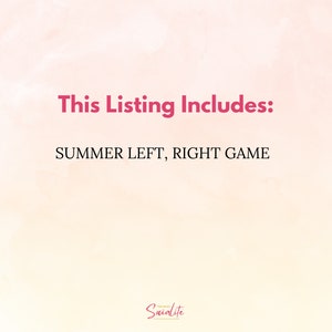 Summer Left Right Game, Summer Pass the Prize, Printable Summer Games ...