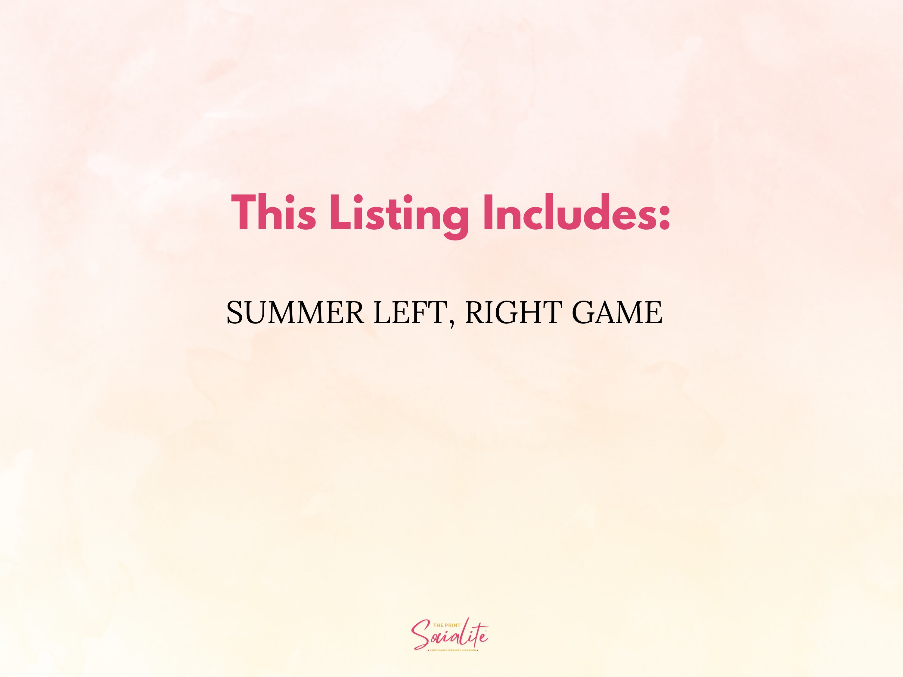 Summer Left Right Game, Summer Pass the Prize, Printable Summer Games ...