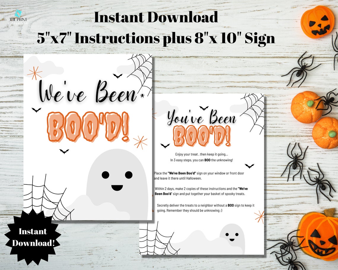 Halloween You've Been Booed Printable, You've Been Booed Sign ...
