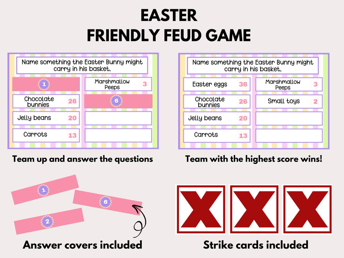 Easter Friendly Feud Game, Easter Party Game, Easter Family Game ...