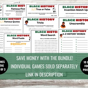 Famous Firsts Printable, Black History Game, Black History Month ...