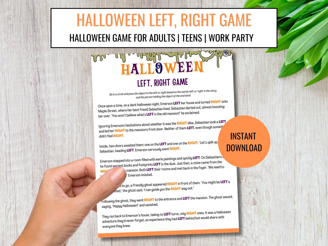 Left Right Halloween, Left Right Game, Pass the Prize, Pass the Gift ...