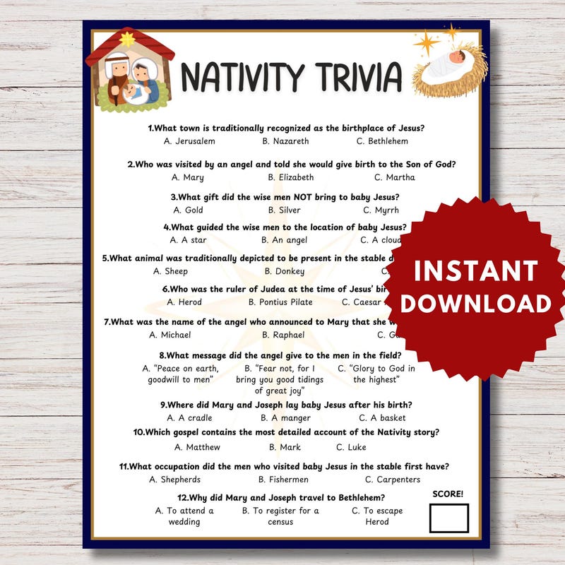 Christian Christmas Games - Etsy