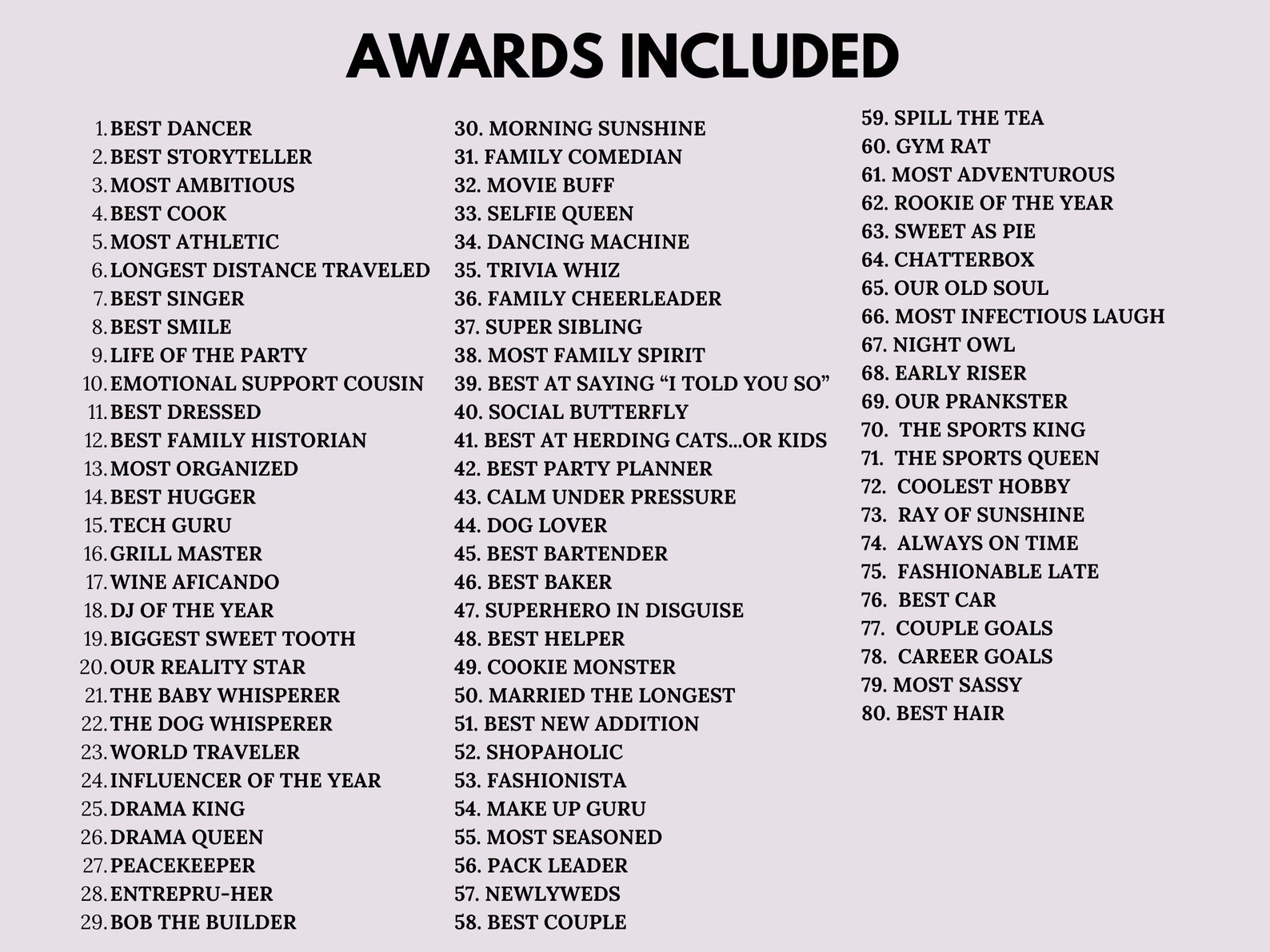 80 Editable Family Reunion Awards Certificates, Family Reunion Awards ...