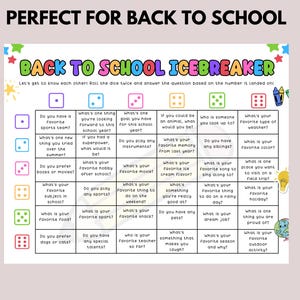 Back to School Icebreaker Activity, Classroom Icebreaker, Getting to ...