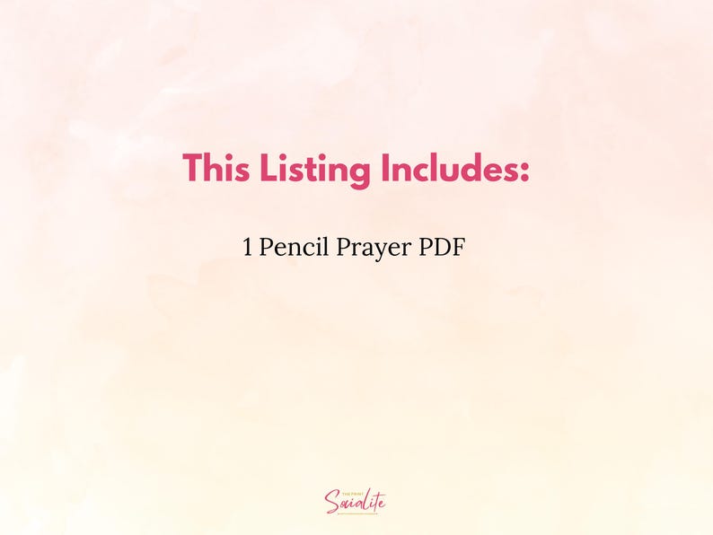 Pencil Prayer, Back to School Prayer Pencil, Pencil Prayer Cards ...
