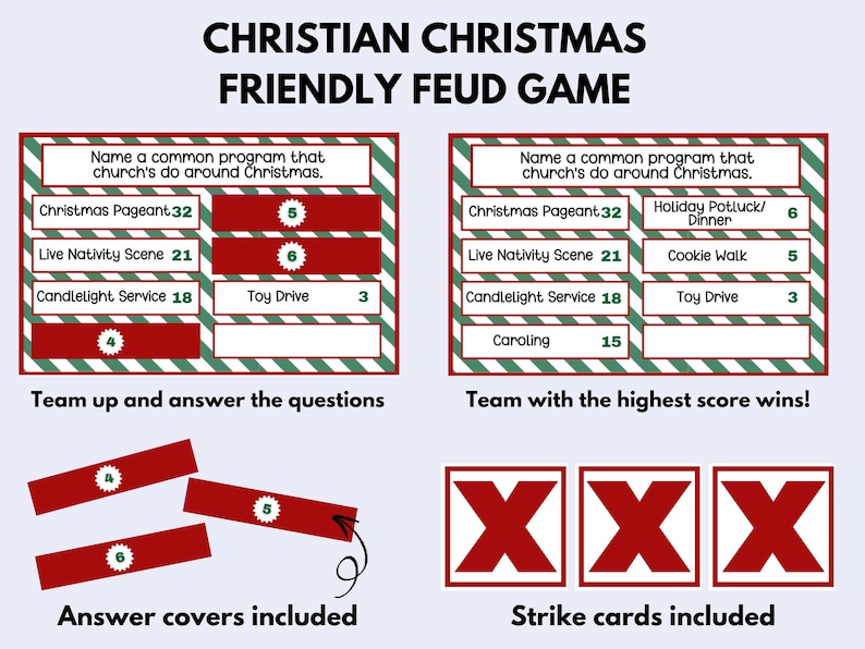 Christian Christmas Friendly Feud, Christian Christmas Game, Bible ...