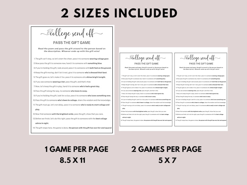 College Trunk Party Pass the Gift Game, College Trunk Party Games ...